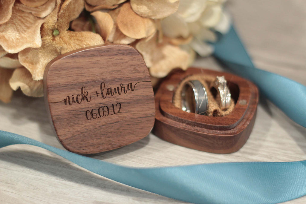 Wooden Ring Box Names And Date Design 1 Bride And Bow Wooden Ring Box Names And Date Design 1 Bride And Bow